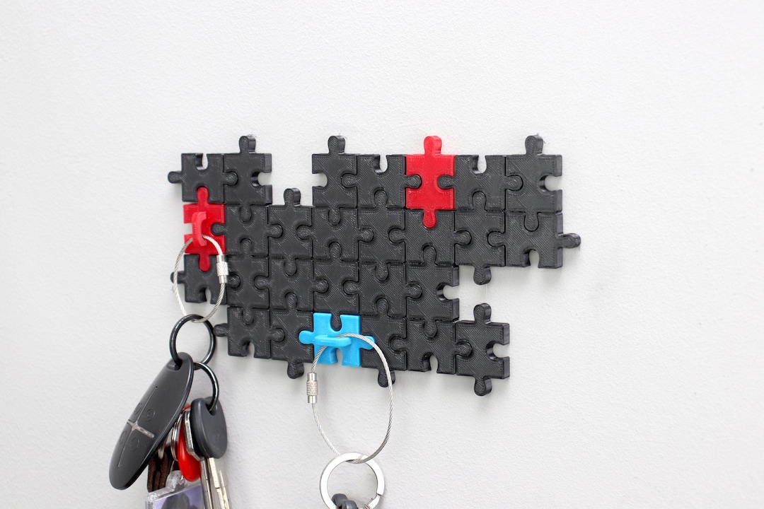 3D Printable Wall Key Holder Puzzle - Housekeeper - STL File Key Holder ...