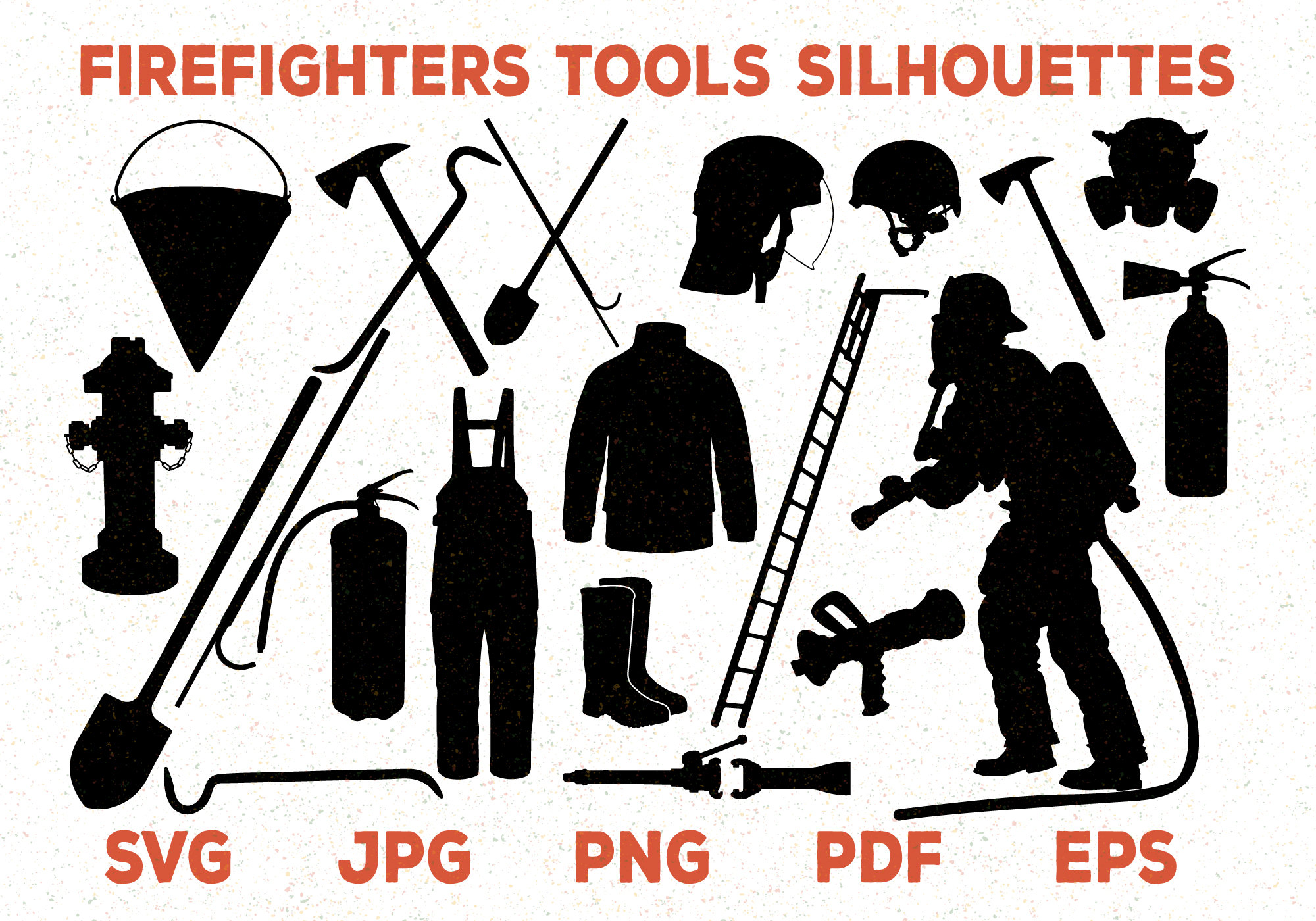 Firefighter Silhouettes - Firefighter Tools - Tools Vector Images ...