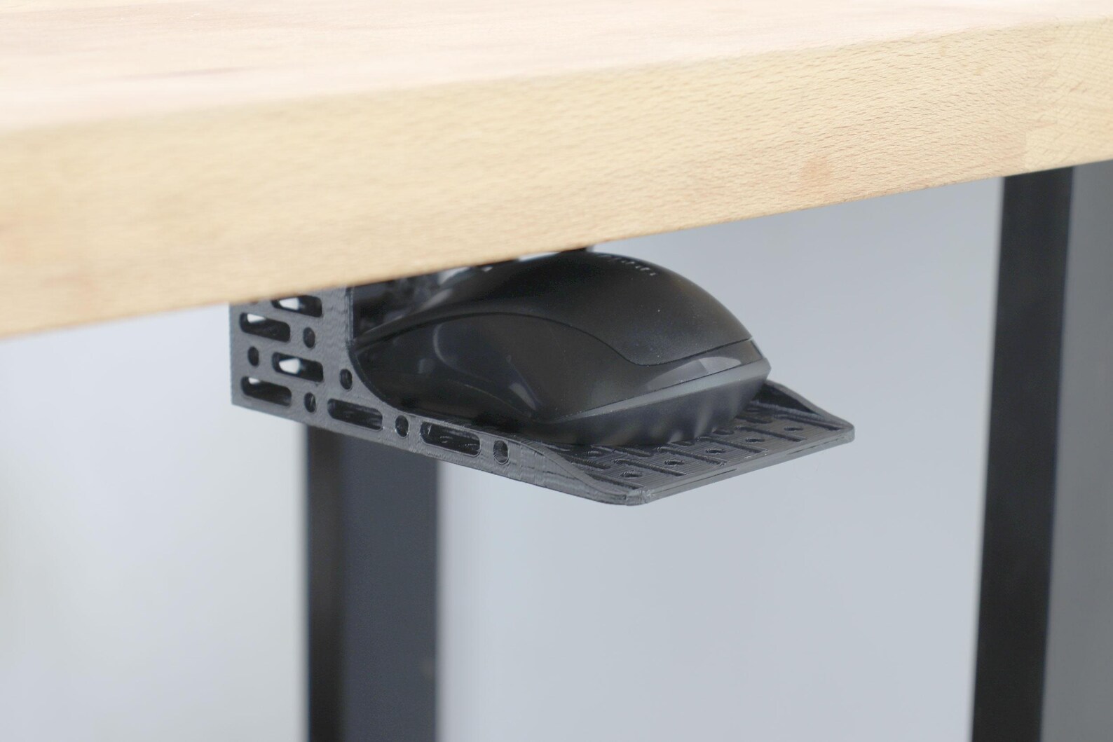 3D Printable Under Desk Mouse Holder Mouse Holder STL File Universal ...