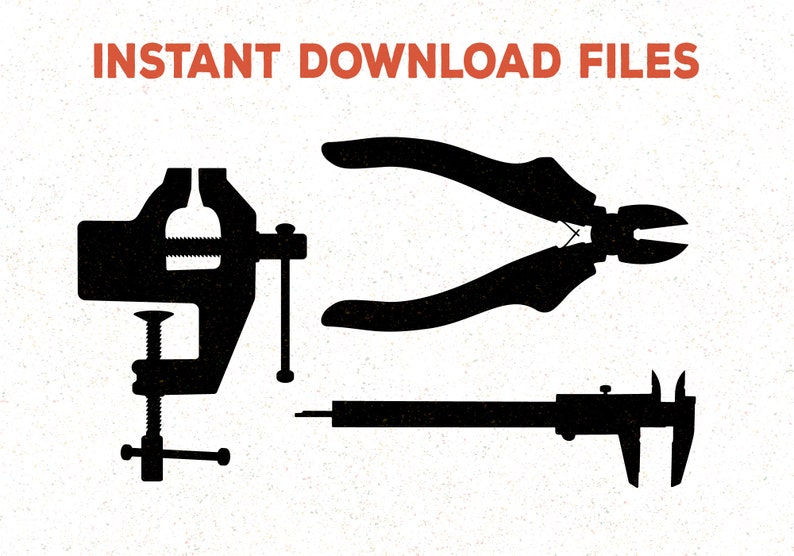 Set of Hand Tools Silhouettes SVG, Eps, Pdf, Png, Jpg - Vector Tools ...