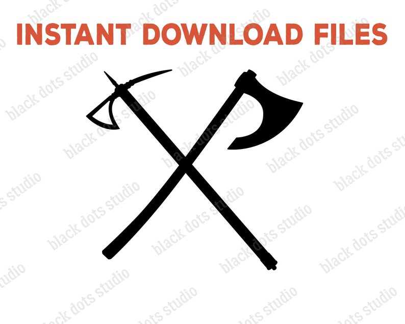 Set of Axes Silhouettes SVG, Eps, Pdf, Png, Jpg 8 Ancient Axes Vector ...