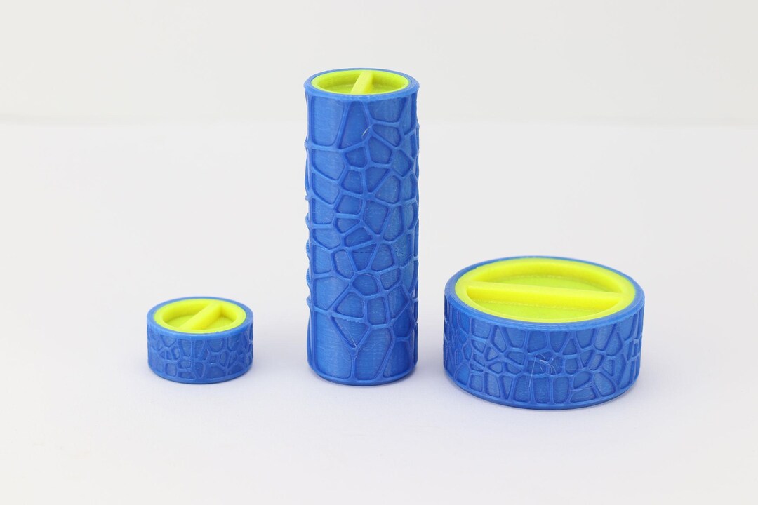 3D Printable Set of 3 Containers With Screw Lid | Storage Container STL ...
