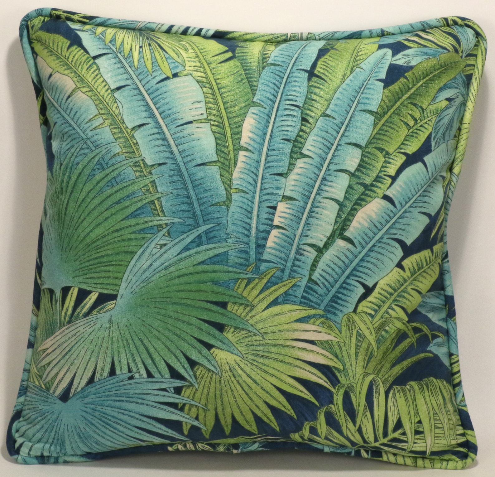 Set of 2 18" Blue Tropical Throw Pillow Covers, Tommy Bahama Bohemian ...