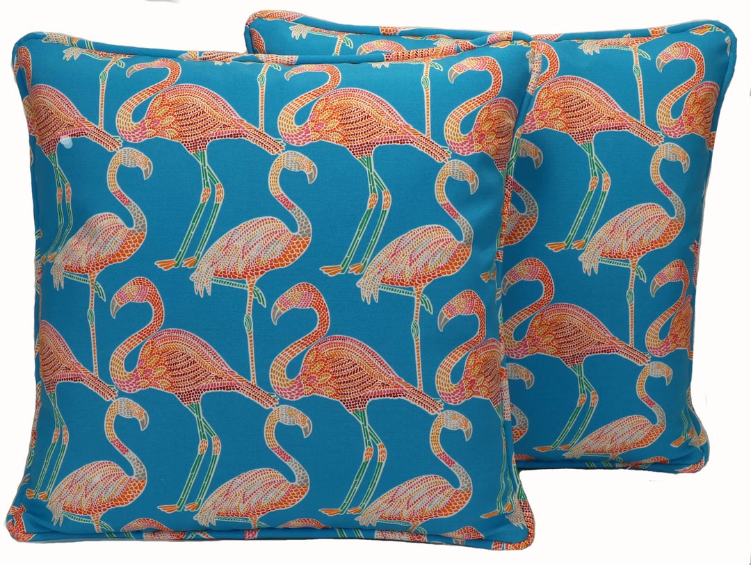 Set of 2 18 Flamingo Tommy Bahama Tropical Outdoor Throw Pillow Covers ...
