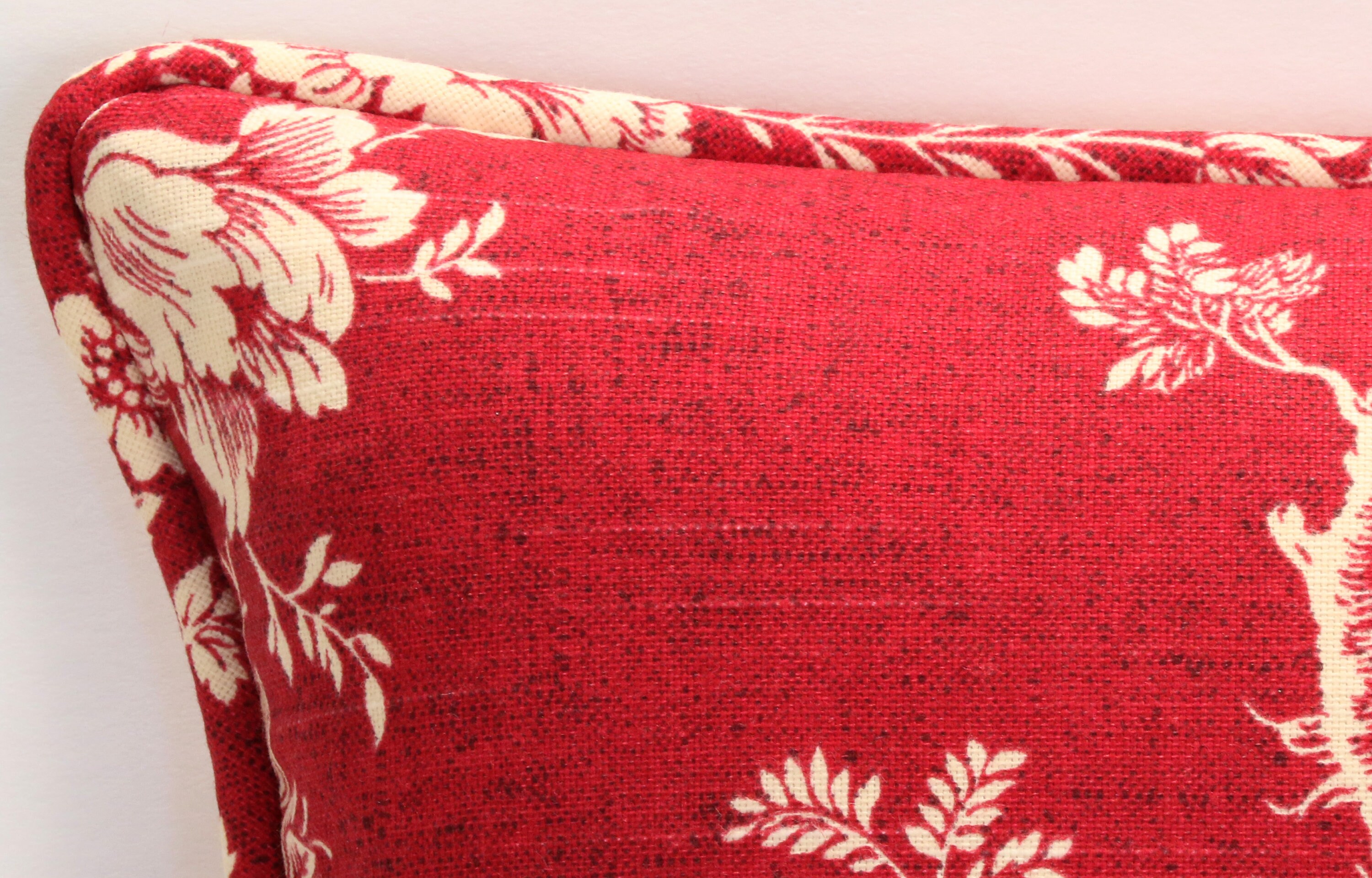 Set of 2 18 Red Bird Toile Throw Pillow Covers Waverly - Etsy