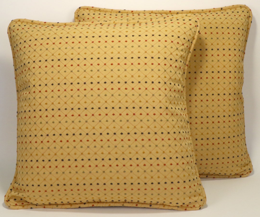 Set of 2 18 Gold Diamond Pattern Throw Pillow Covers, Gold Black Green ...