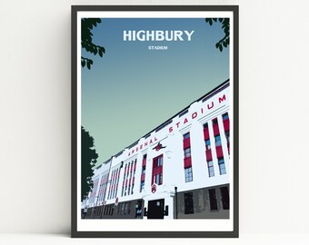 Highbury Arsenal Print - Etsy UK