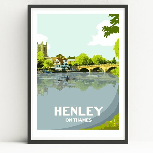 Henley Print Henley-on-thames Regatta Print | Etsy UK