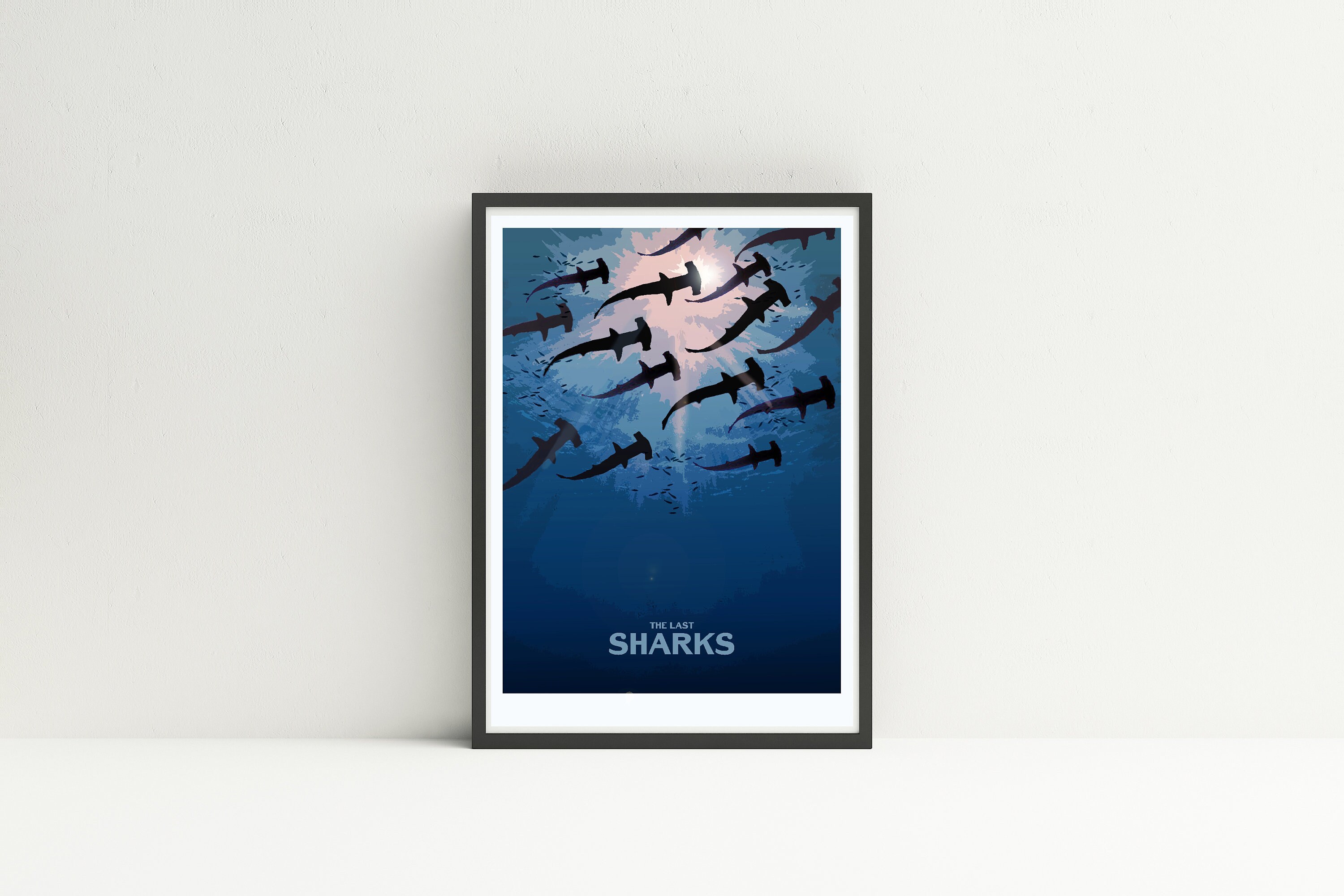 Shark Art Poster // Print // Home Decor // Wall Art // Nature - Etsy UK