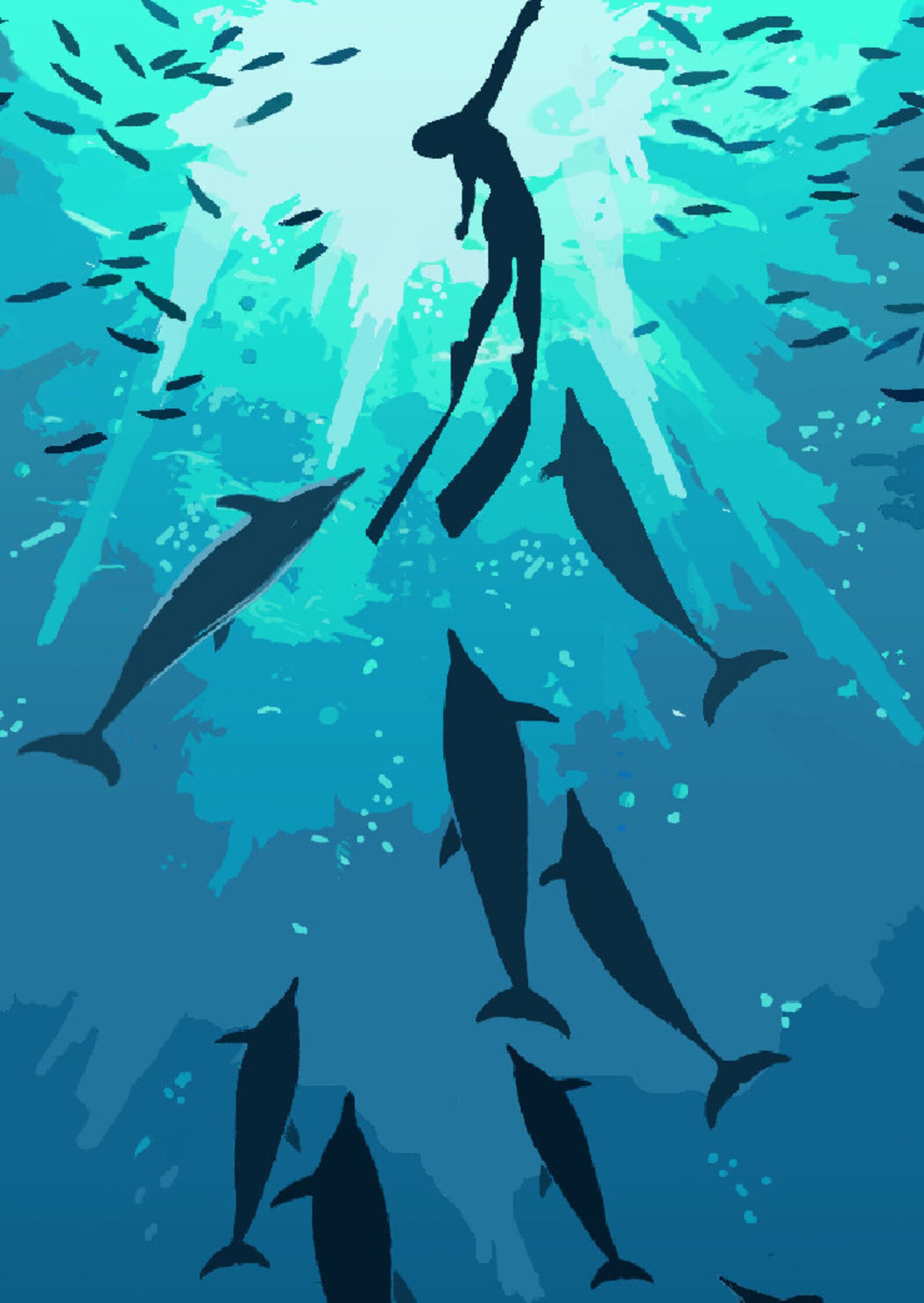 The Ocean Poster // Print // Conservation // Environmental Art | Etsy UK
