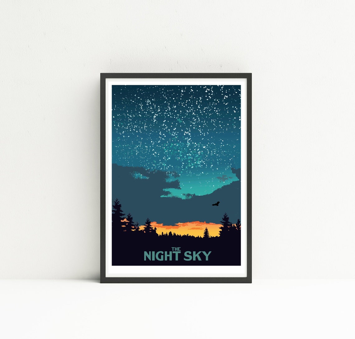 The Night Sky // Art Print // Poster // Nature // Astrology - Etsy UK