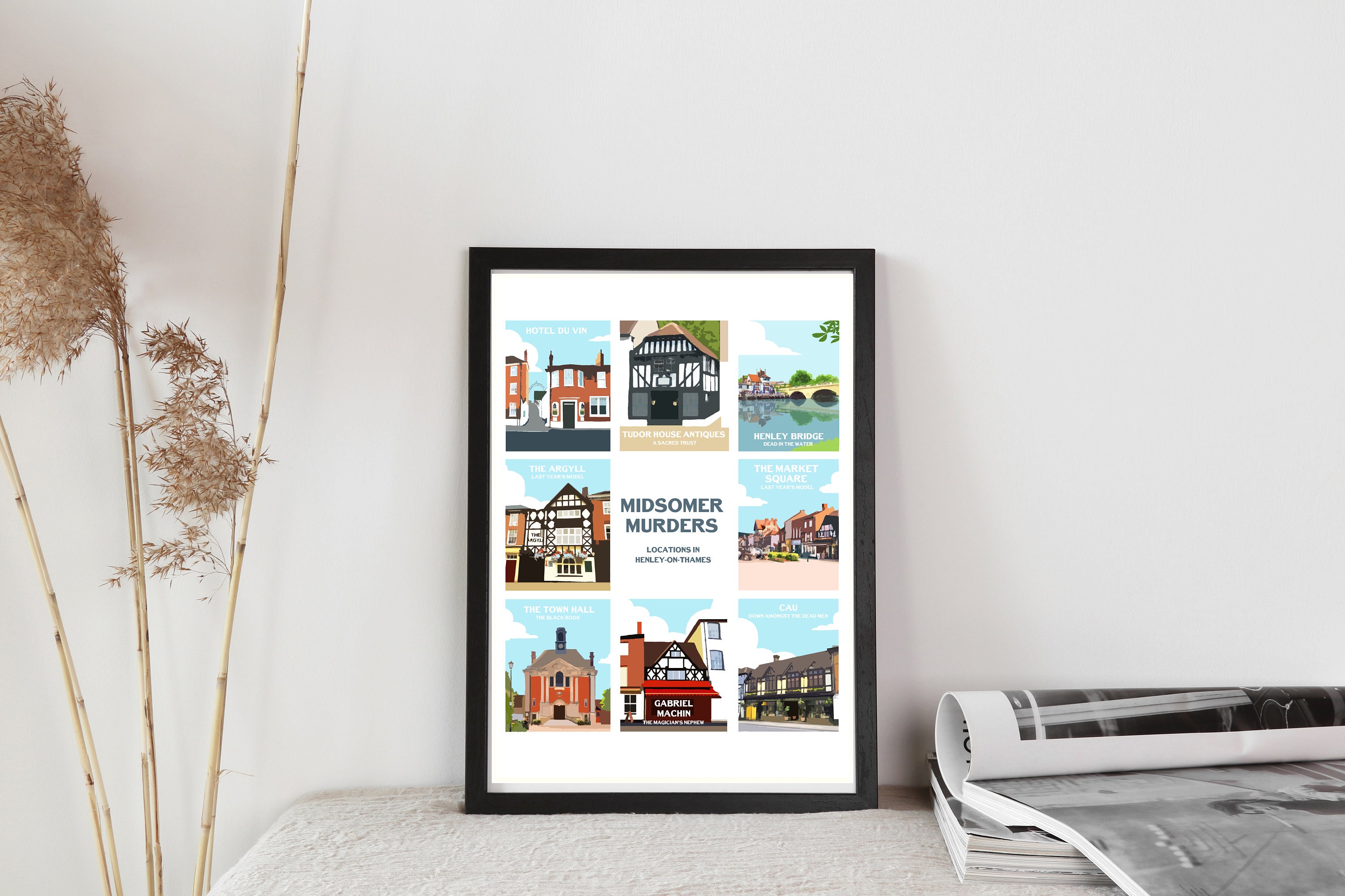 Midsomer Murders Locations Art Poster // Art Print // Wall Art - Etsy UK