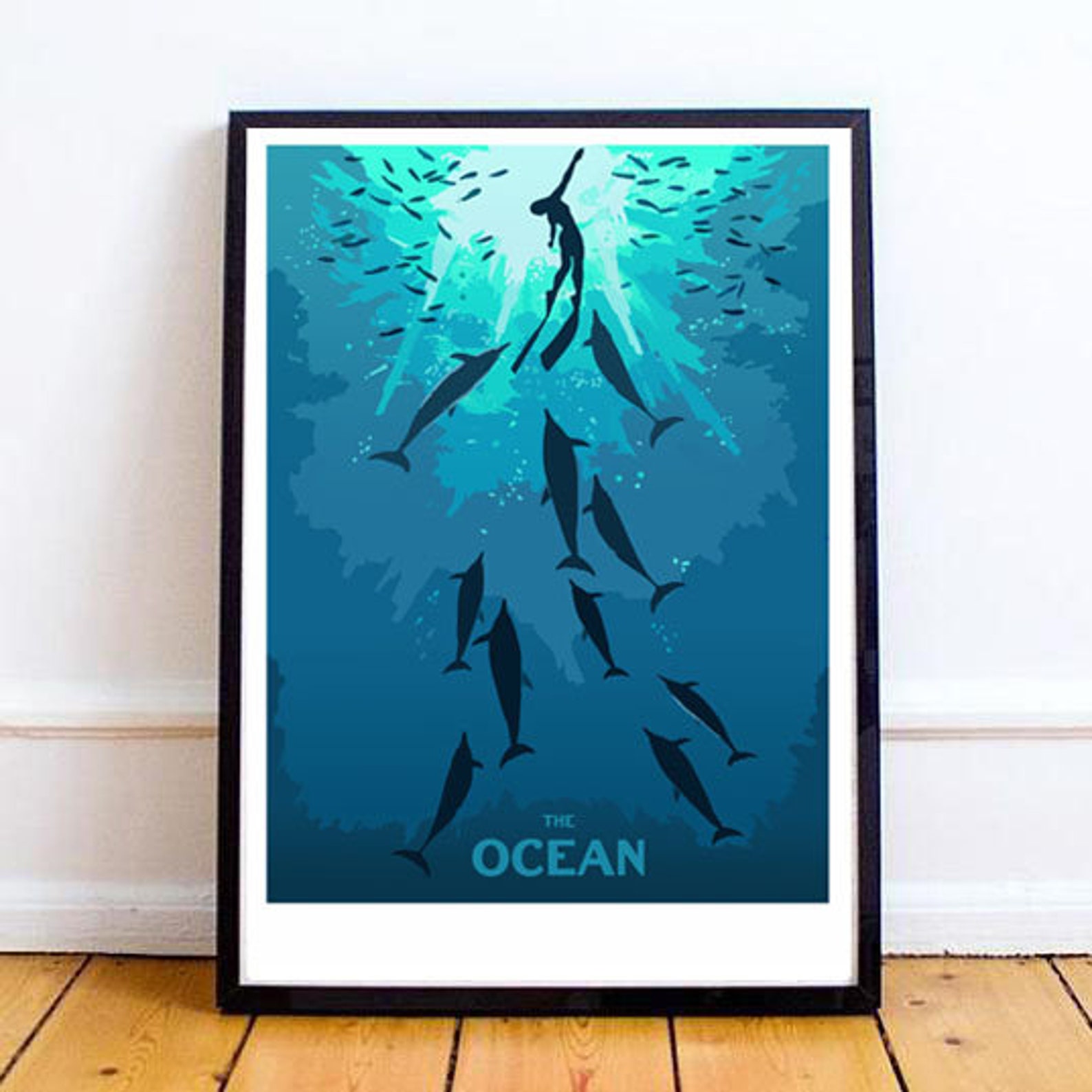 The Ocean Poster // Print // Conservation // Environmental Art | Etsy UK