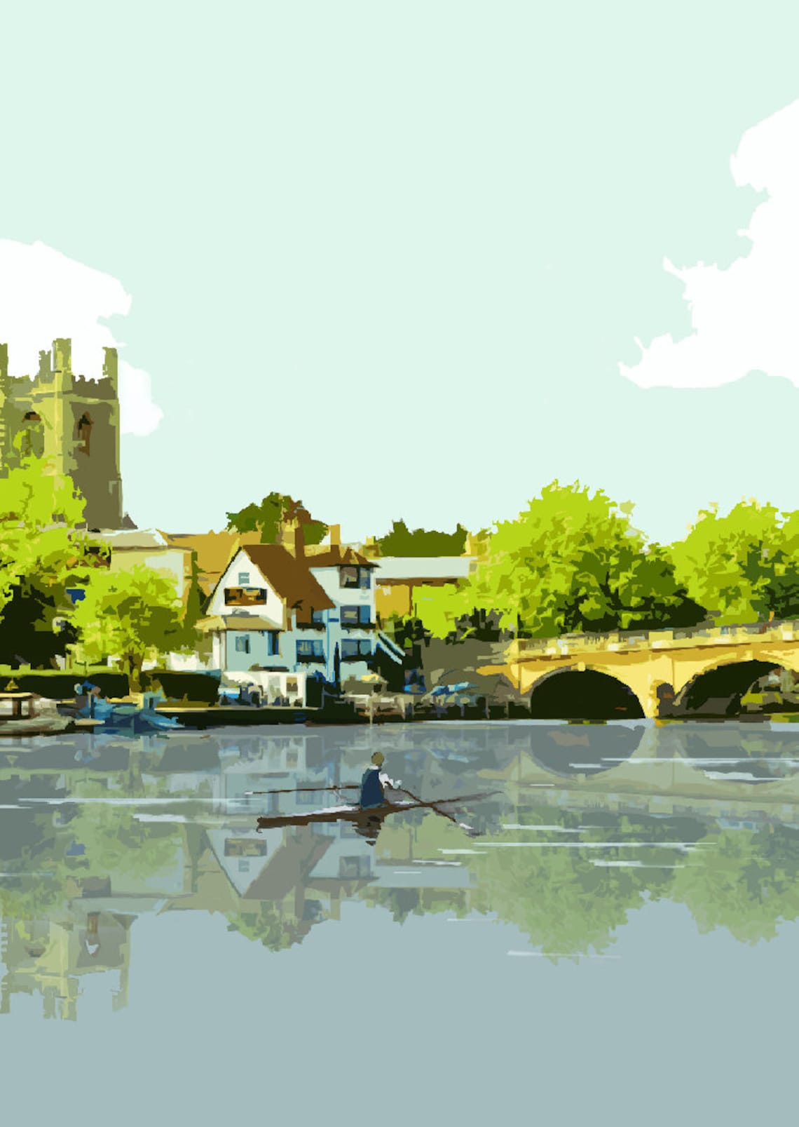 Henley Print Henley-on-thames Regatta Print | Etsy UK