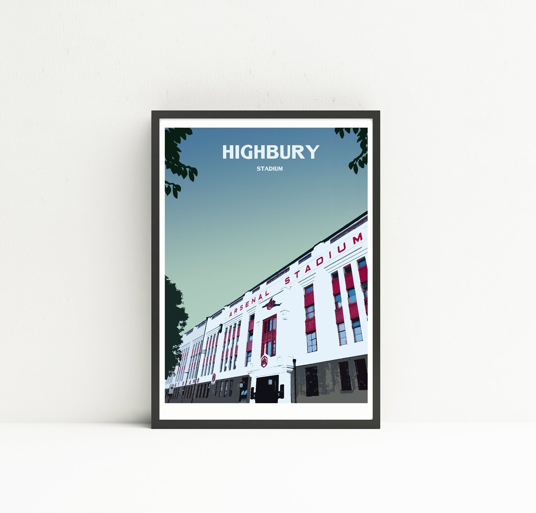 Highbury Print, Arsenal Print, Unframed Highbury Stadium Print - Etsy