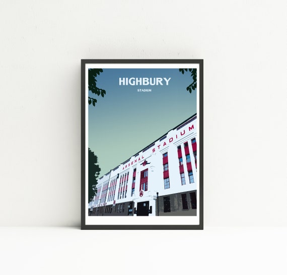 Highbury Print Arsenal Print Unframed Highbury Stadium Print - Etsy UK