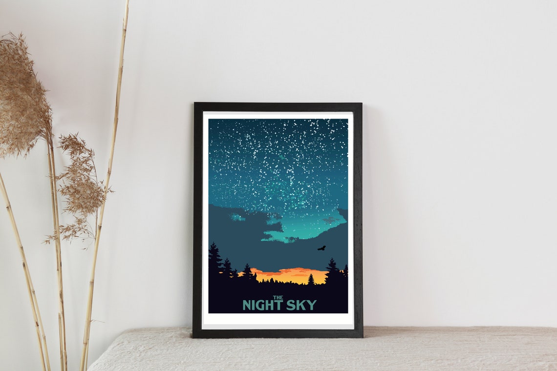 The Night Sky // Art Print // Poster // Nature // Astrology - Etsy UK