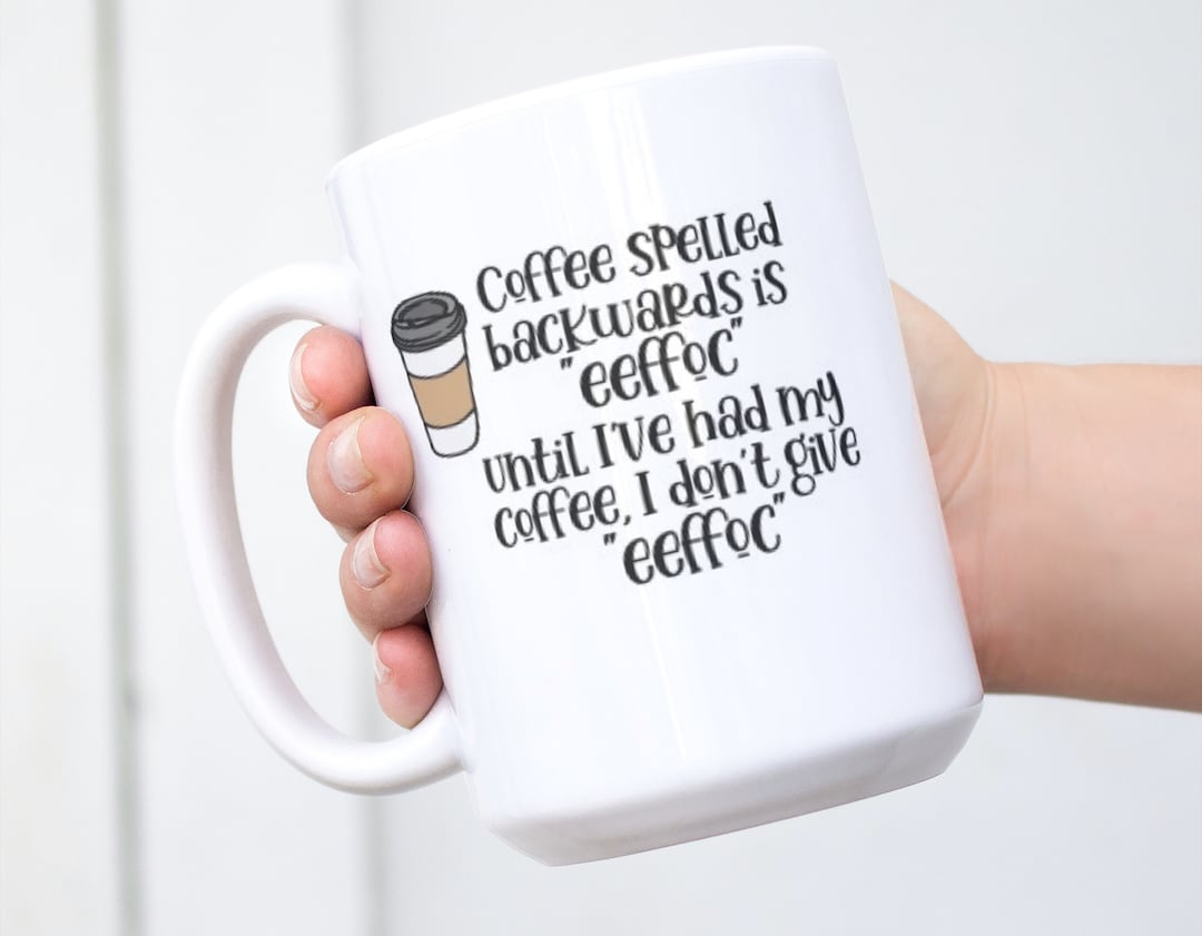 Coffee Spelled Backwards Coffee Mug - Etsy