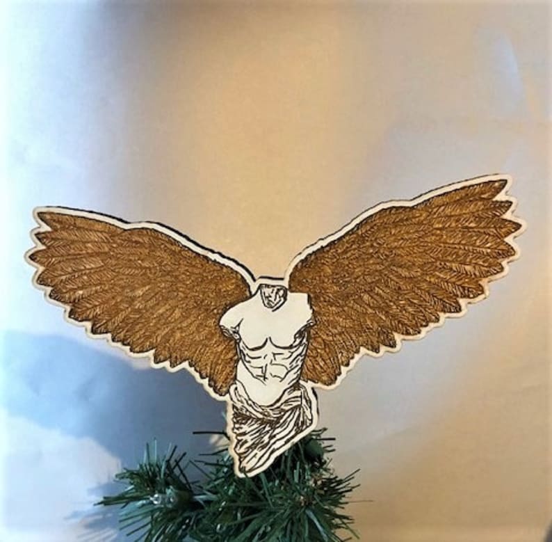 Male Angel Tree Topper Male Angel Topper Wood Male Angel - Etsy