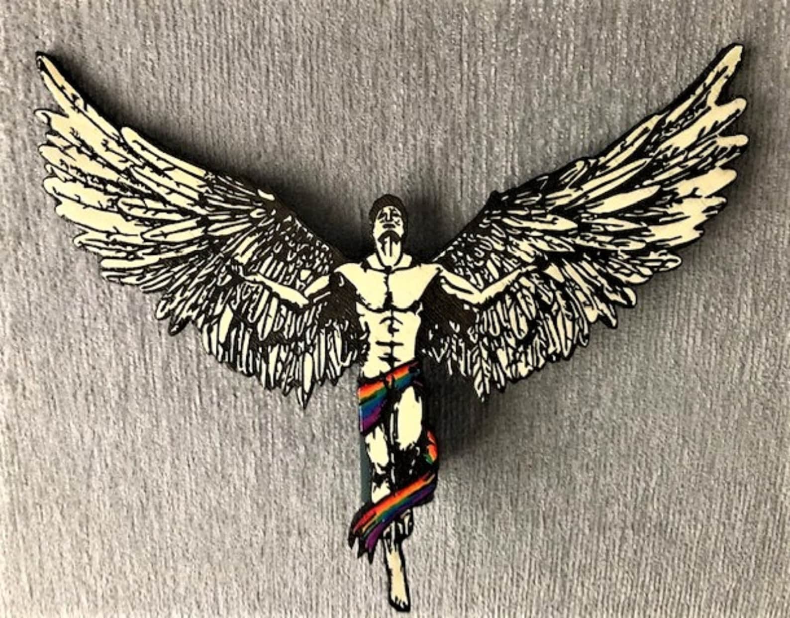 Pride Male Angel Tree Topper, Male Angel Topper, Wood Male Angel Tree ...