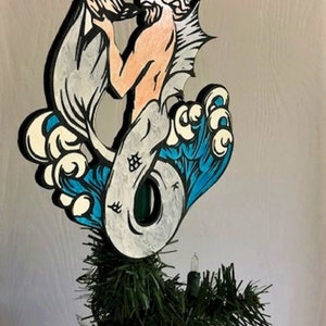 Merman Tree Topper, Male Mermaid Tree Topper, Merman Christmas Ornament ...