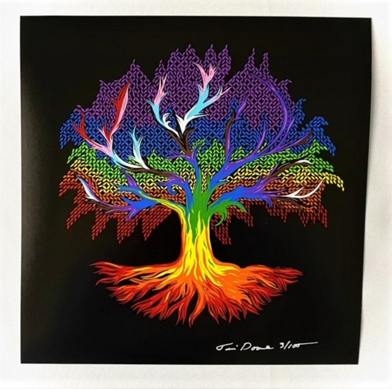 Rainbow Tree of Life Art Rainbow Art Rainbow Tree Print - Etsy