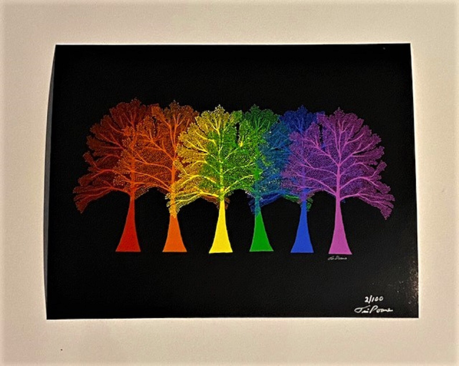 Rainbow Tree Art Rainbow Naturally Pride Family Tree Print | Etsy