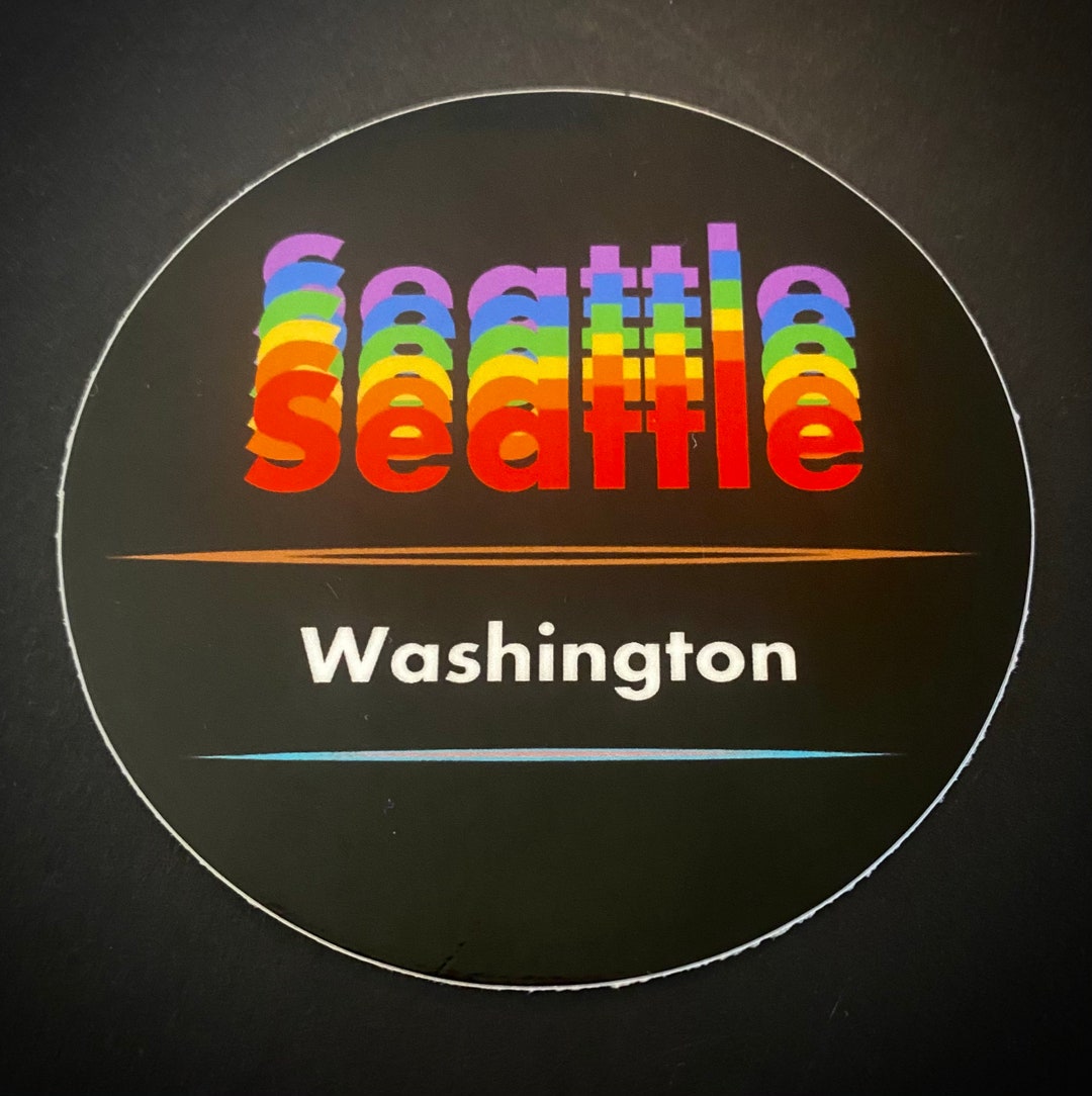 Seattle Pride Sticker: Rainbow LGBTQ Vinyl Decal - Etsy