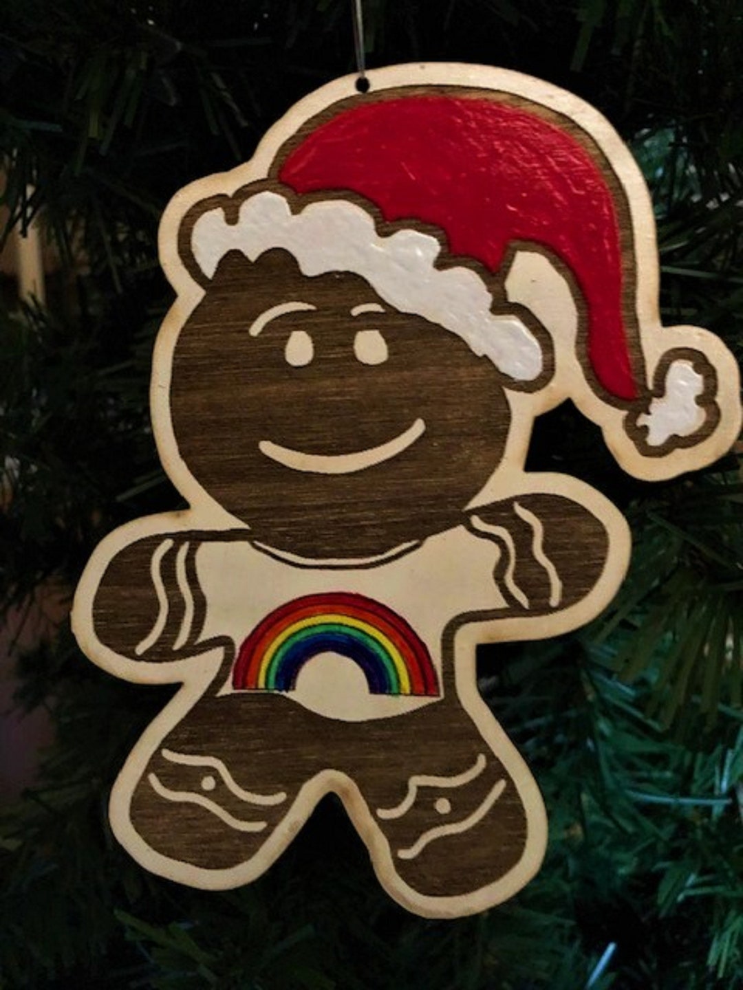 Gay Pride Gingerbread Boy Ornament,gay Gingerbread Man Ornament ...