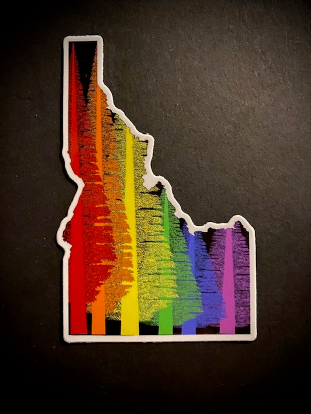 Idaho Pride Sticker: Rainbow Pine Tree State Decal - Etsy