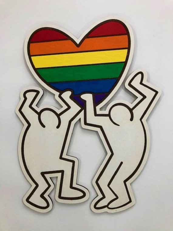 Keith Haring Art Haring Art Rainbow Art Gay Pride Art Gay - Etsy