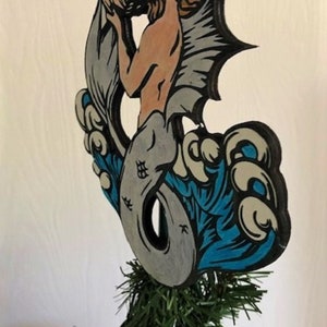 Merman Tree Topper, Male Mermaid Tree Topper, Merman Christmas Ornament ...