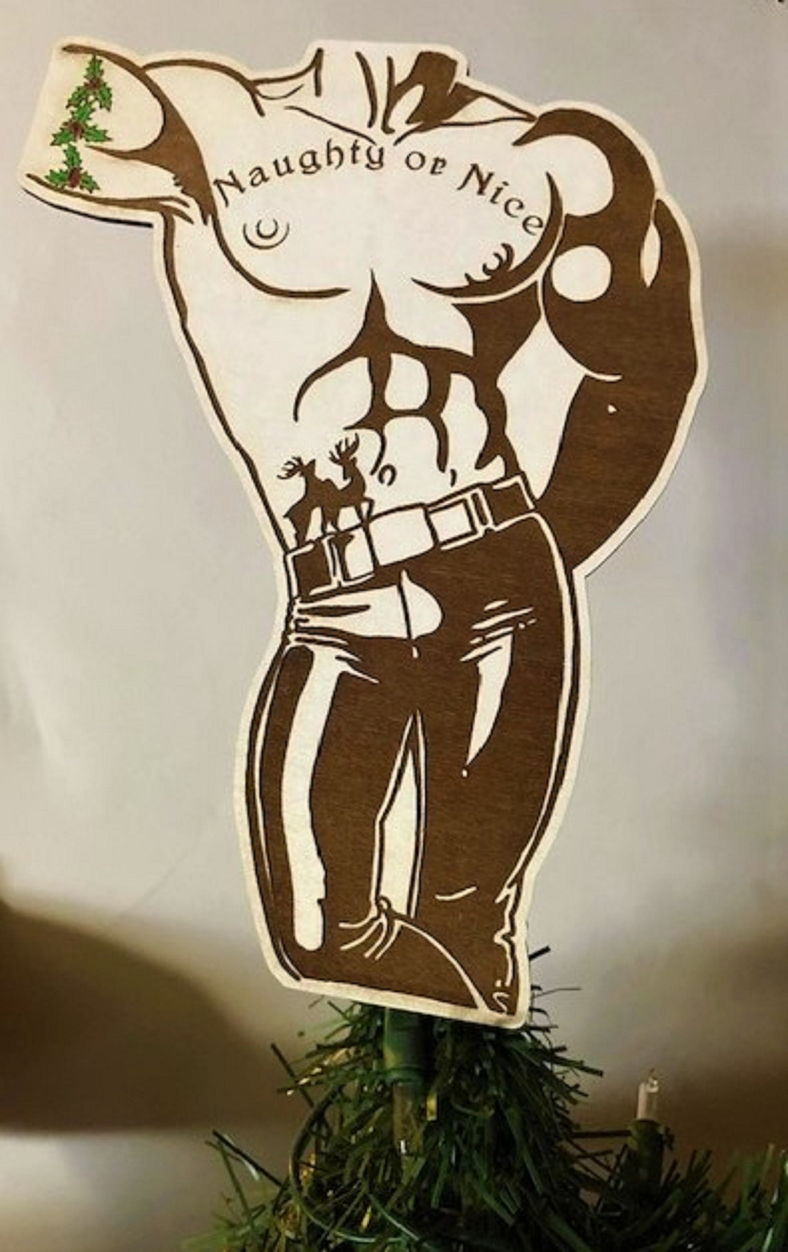 Gay Christmas Tree Topper Male Topper Custom Male Tree - Etsy