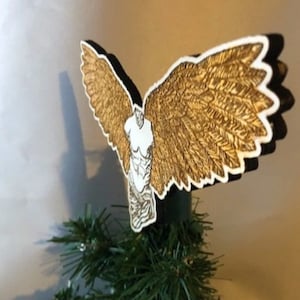 Male Angel Tree Topper, Male Angel Topper, Wood Male Angel Tree Topper ...