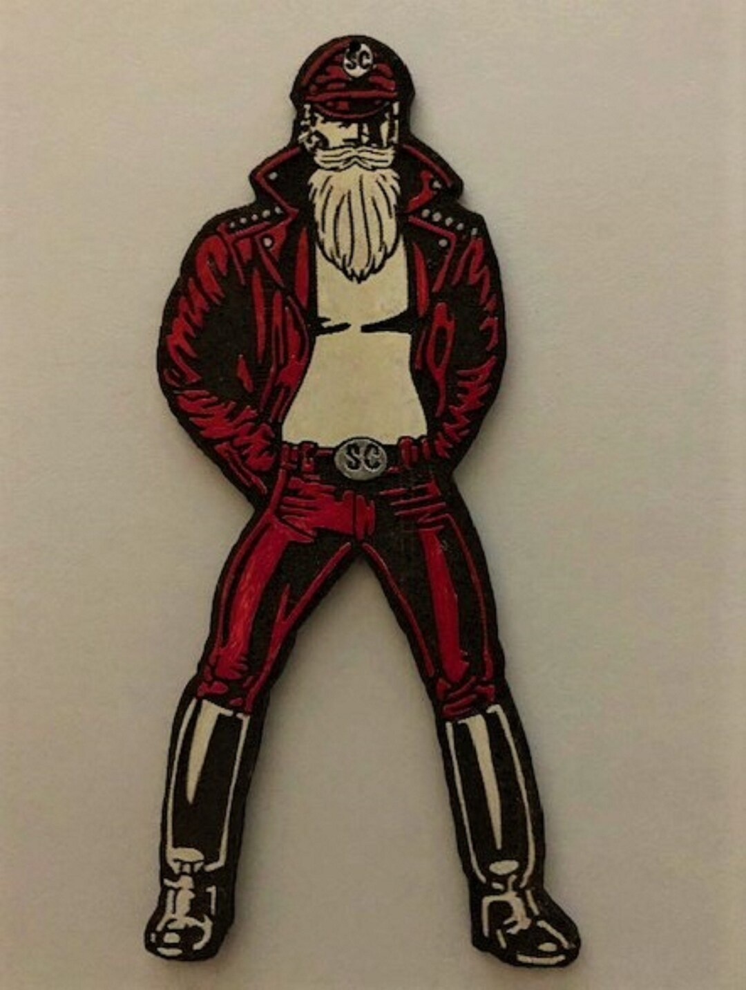 Gay Leatherman, Leatherman Ornament, Leather Santa Ornament, Gay Male ...
