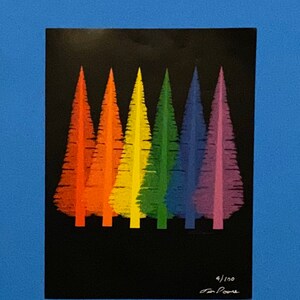The Pines Print, Pride Pines, the Pines, Pride Tree Art, Naturally Gay ...