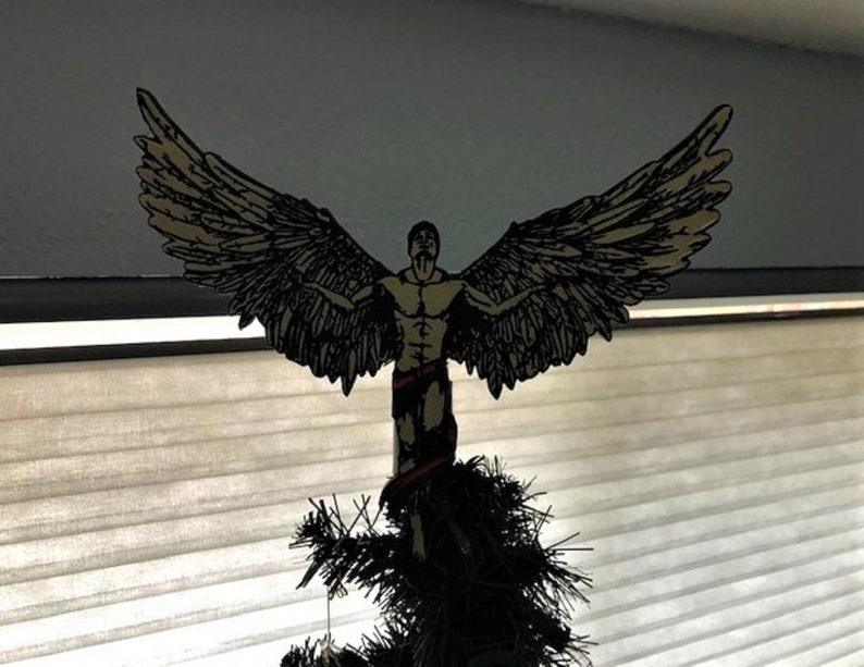 Pride Male Angel Tree Topper, Male Angel Topper, Wood Male Angel Tree ...