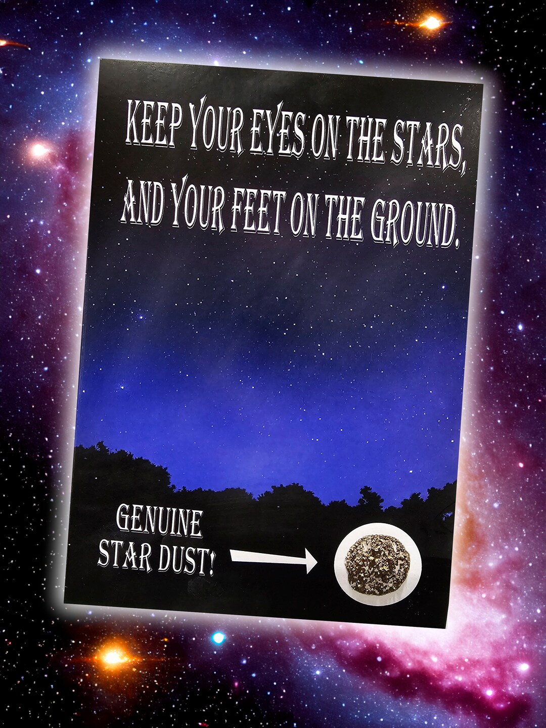 Star Dust Card With GENUINE METEORITE DUST On! (A5 Size) - Etsy