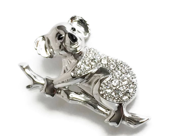 Swarovski Crystal Koala Bear Brooch, Figural Brooch, Animal Brooch ...