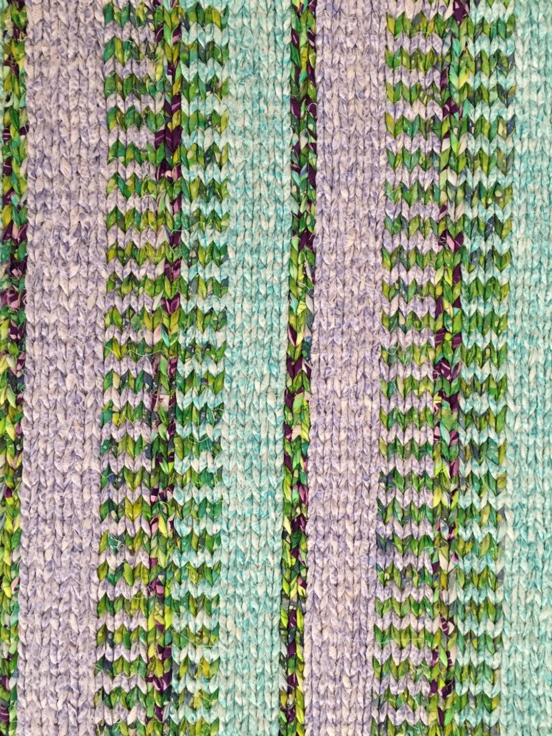 Authentic Handmade Twined Rag Rug-violets in the Frog Pond 23x40 - Etsy