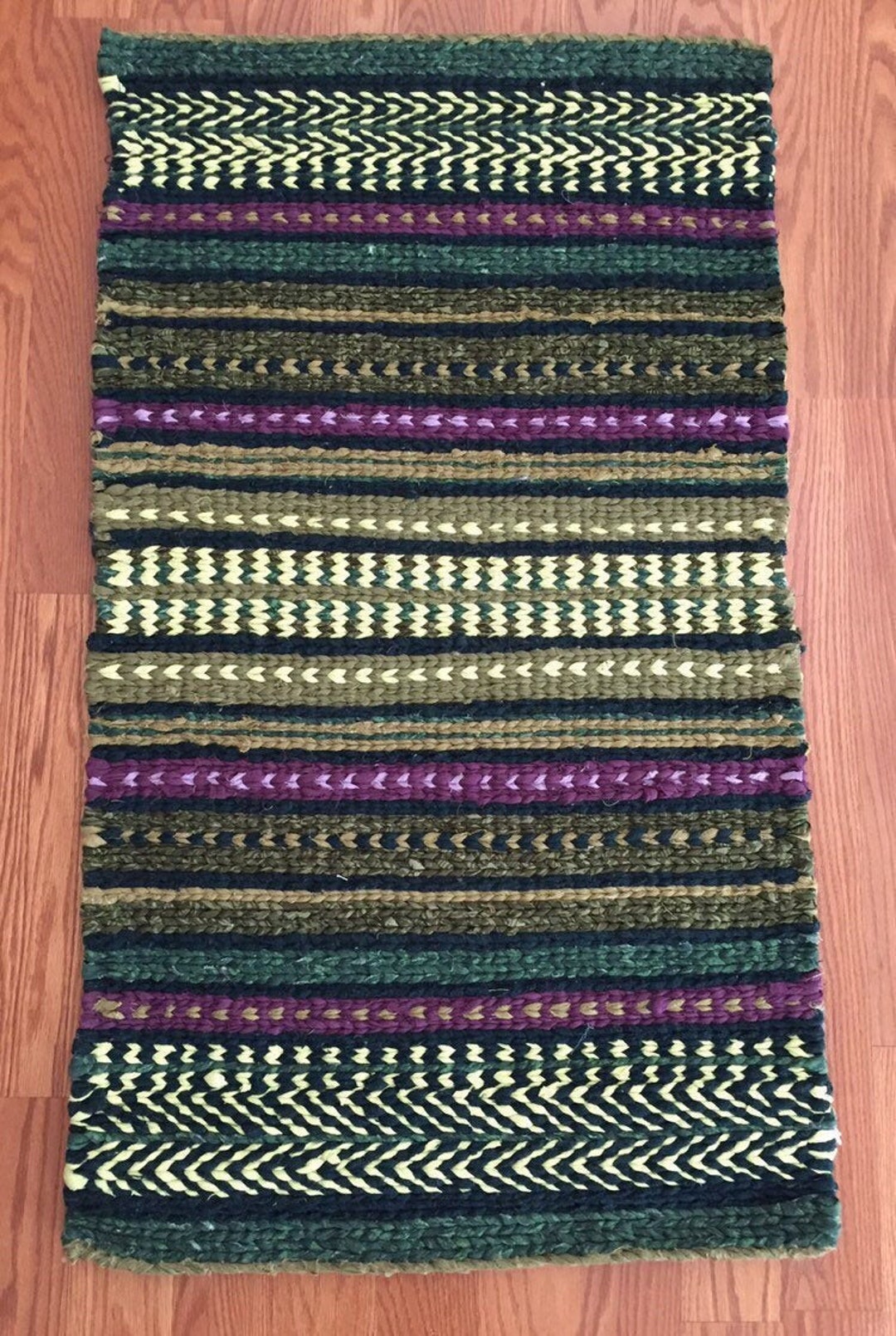 Authentic Handmade Twined Rag Rug Art-persian Shield 23x40 - Etsy