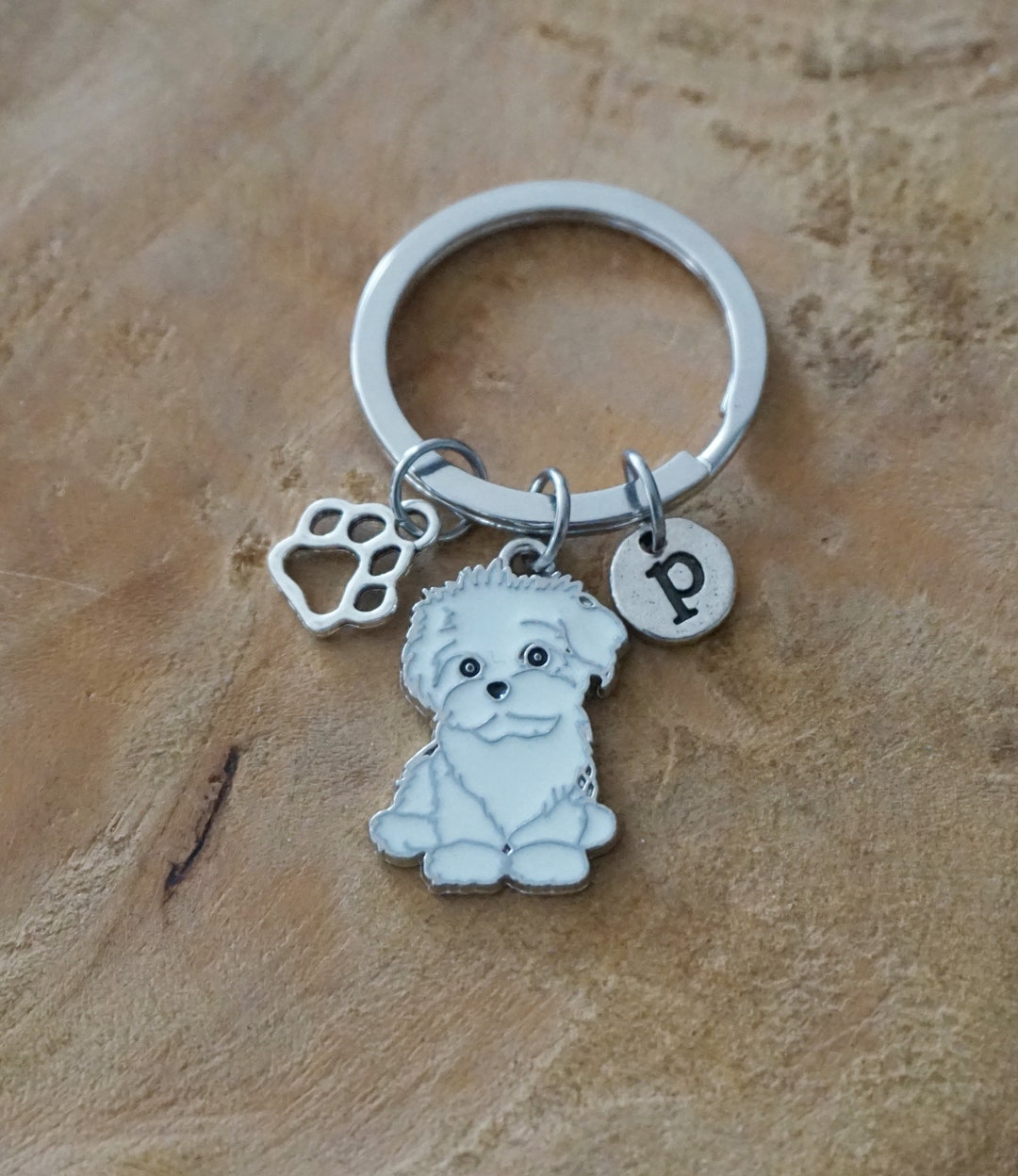 Maltese Keychain Bichon Frise Gift Dog Lover Bichon Dog - Etsy