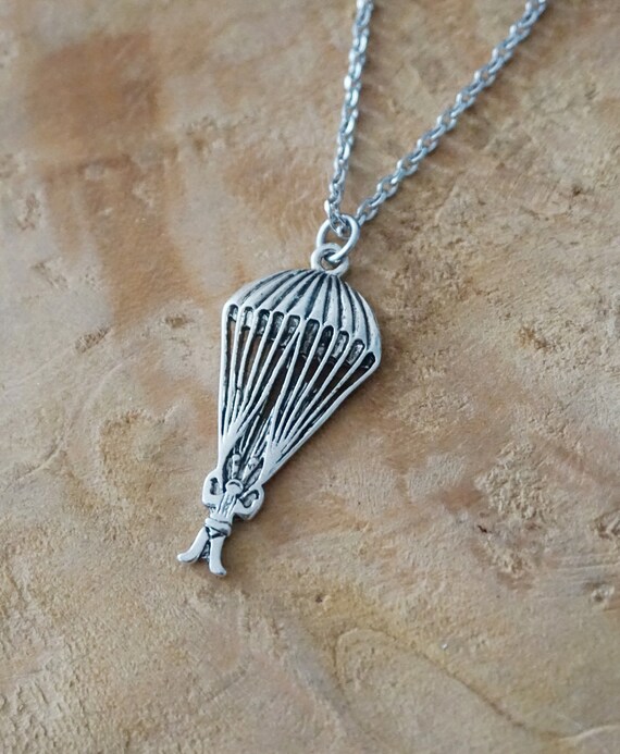 Parachute necklace parachuting gift parachuter jewelry | Etsy