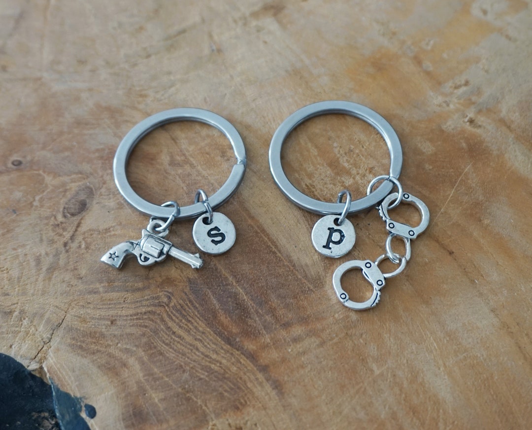 Partners in Crime Keychain BFF Pistol Handcuff Key Ring Key Ring to ...