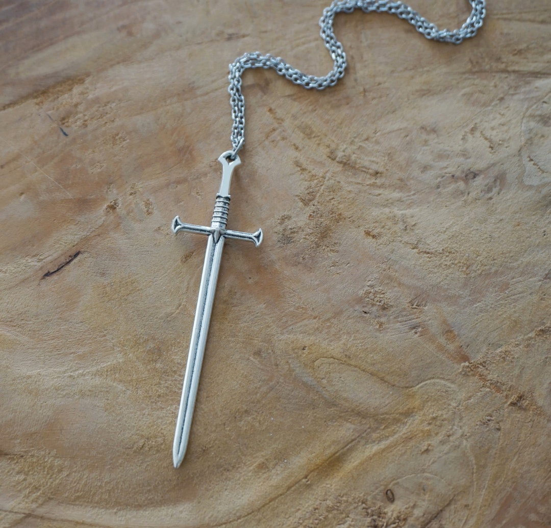 Knight's Sword Necklace Sword Necklace Excalibur Sword Necklace Knight ...