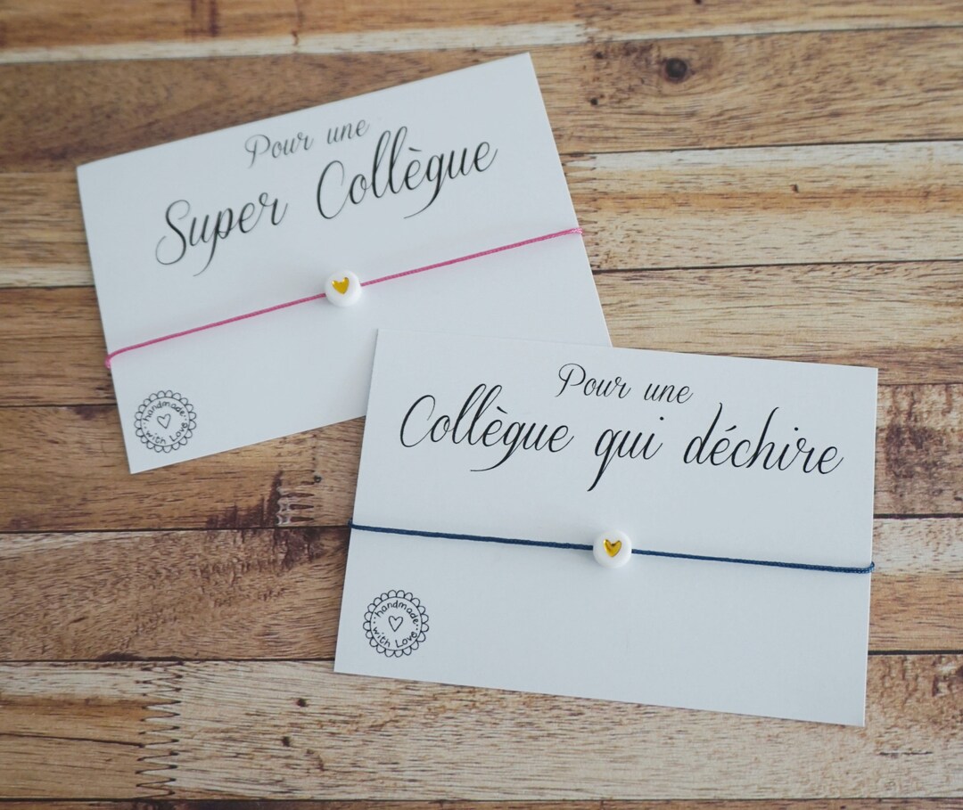 Super Colleague Heart Bracelet Colleague Who Rocks Gift for a Friend ...