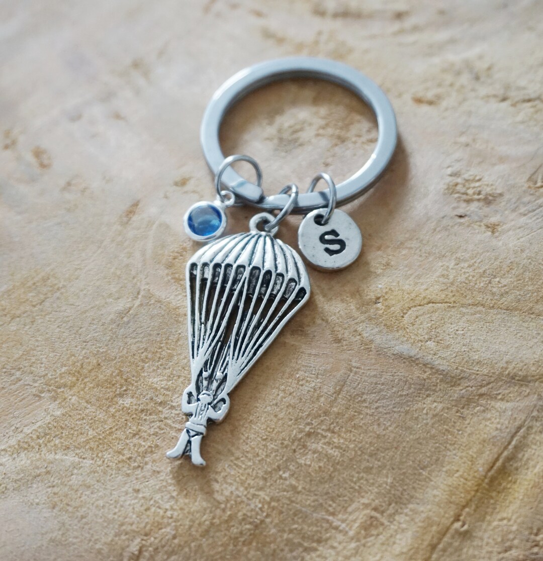 Parachute Keychain - Skydiving Birthday Gift - Military Gift for Dad ...