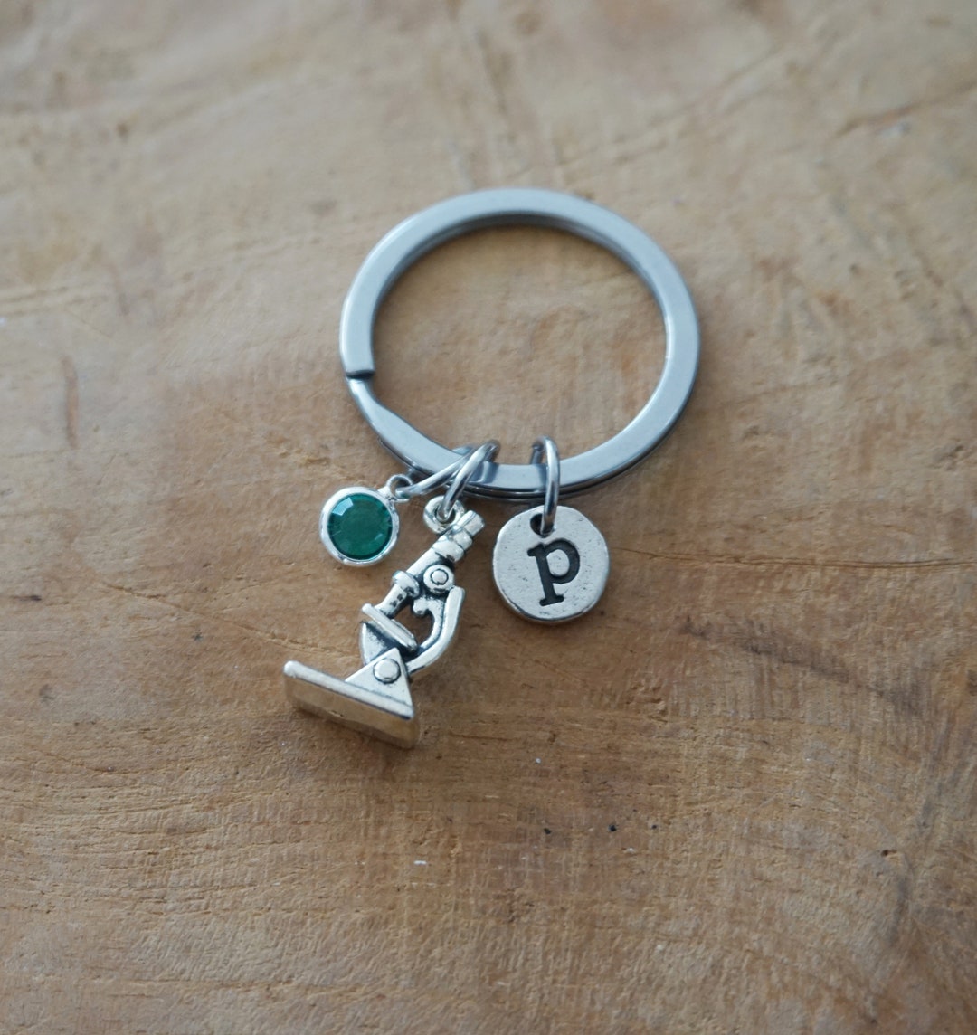 Microscope Keychain Biologist Scientist Keyring DNA - Etsy