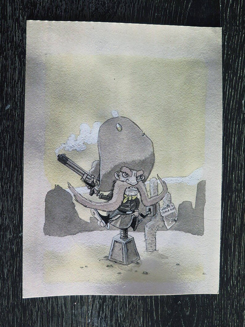 Yosemite Sam Samity Sam watercolor Disney cartoon | Etsy