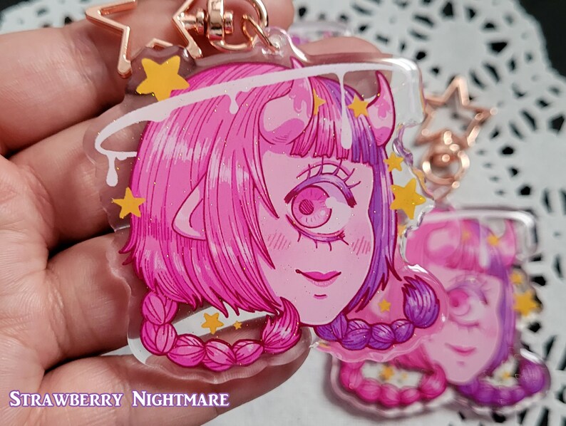 Creepy Cute Alien Cyclops Girl Acrylic Charm - Etsy